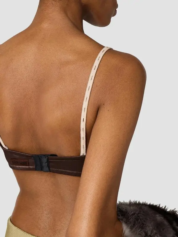 Miu Miu Satin Bra Top - Brown