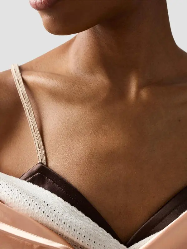 Miu Miu Satin Bra Top - Brown