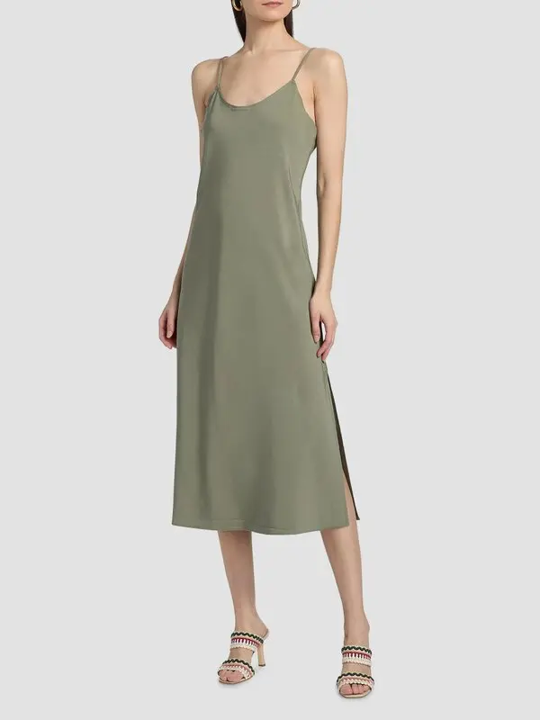 DH New York Mixed-media Cotton Midi-dress - Willow