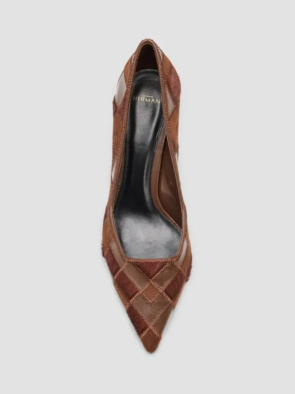 ALEXANDRE BIRMAN Annelise 85mm Leather-calf Hair Pumps