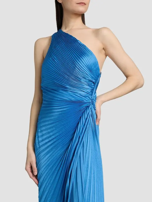 A.L.C. Lara Pleated One-shoulder Gown