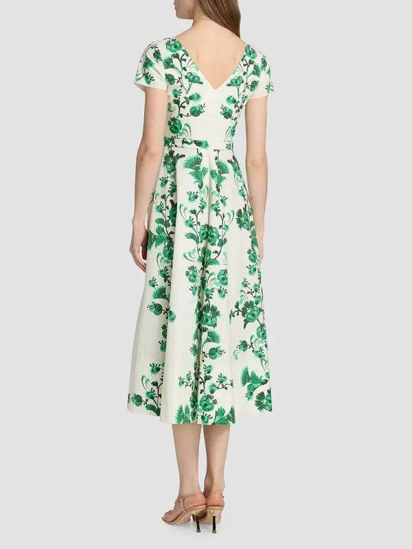 Saloni Zoey Floral Button-front Midi-dress - Saffier Vines