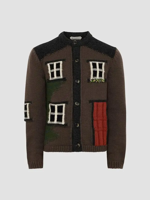 JW Anderson House Wool Polo Cardigan