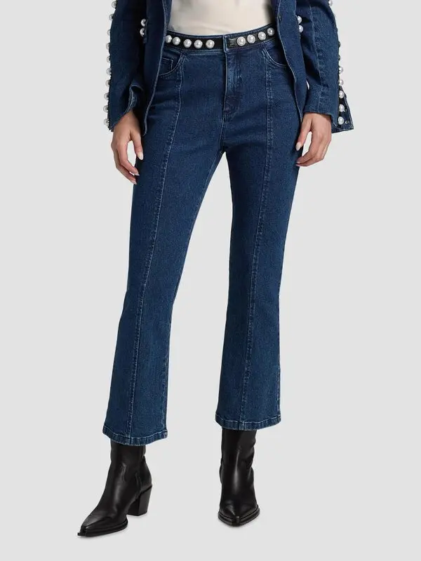 Cinq À Sept Shannon Pearl-embellished Jeans