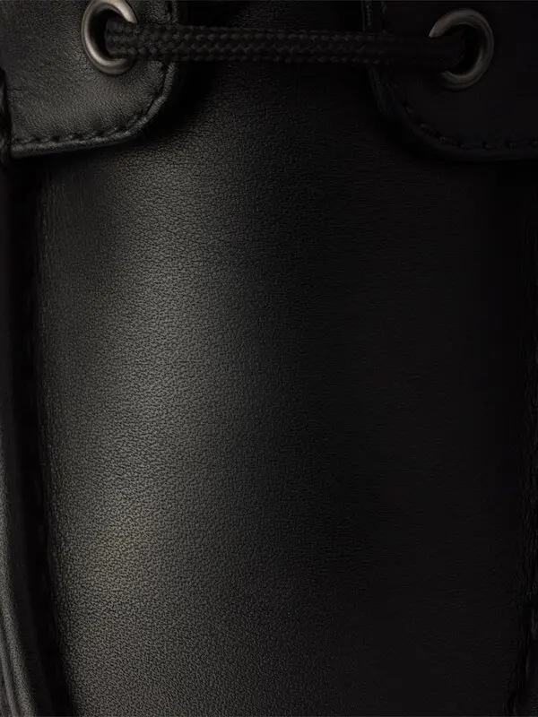 Prada Laced Leather Booties