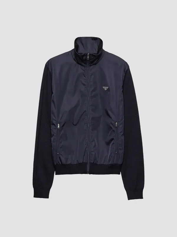 Prada Superfine Wool Zipper Cardigan