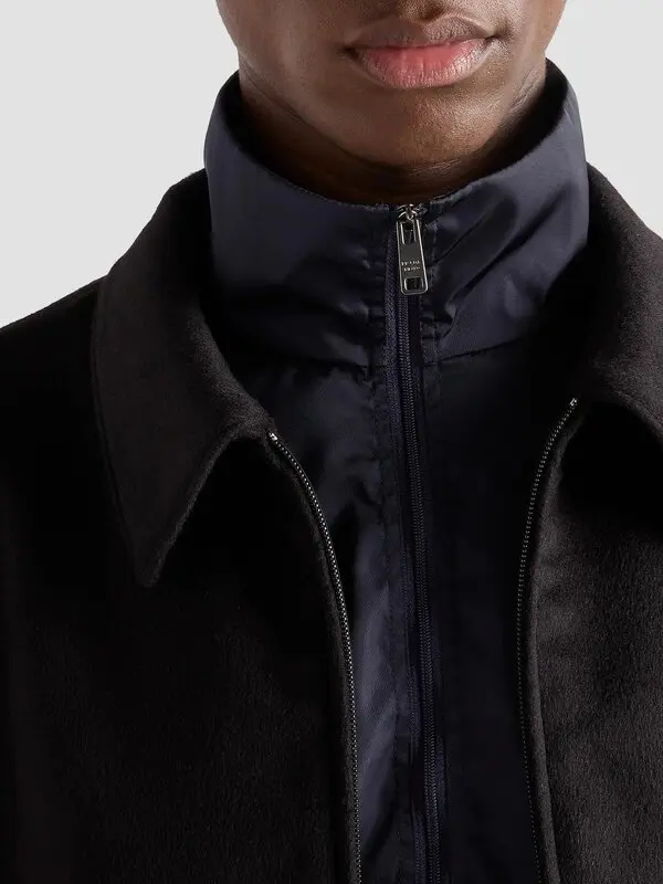 Prada Superfine Wool Zipper Cardigan
