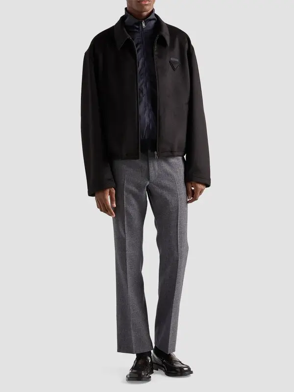 Prada Superfine Wool Zipper Cardigan