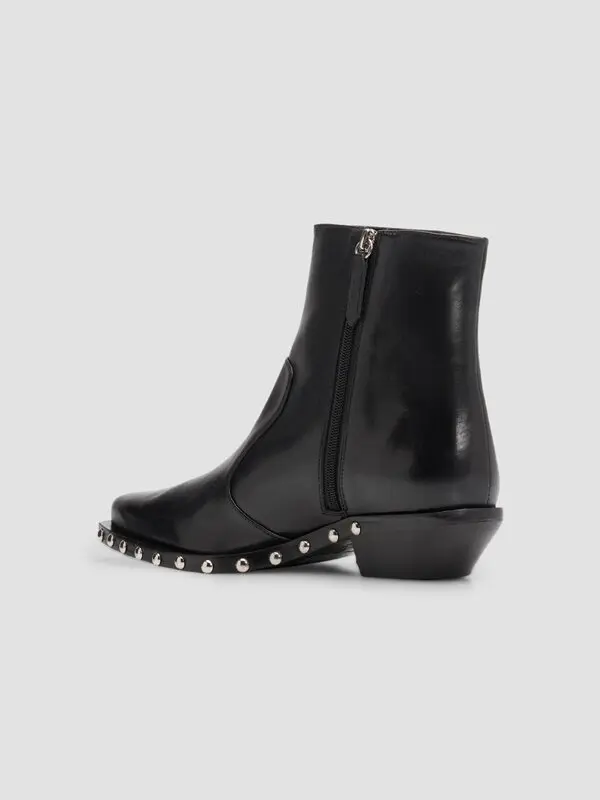 Schutz Taylor 30mm Studded Leather Booties