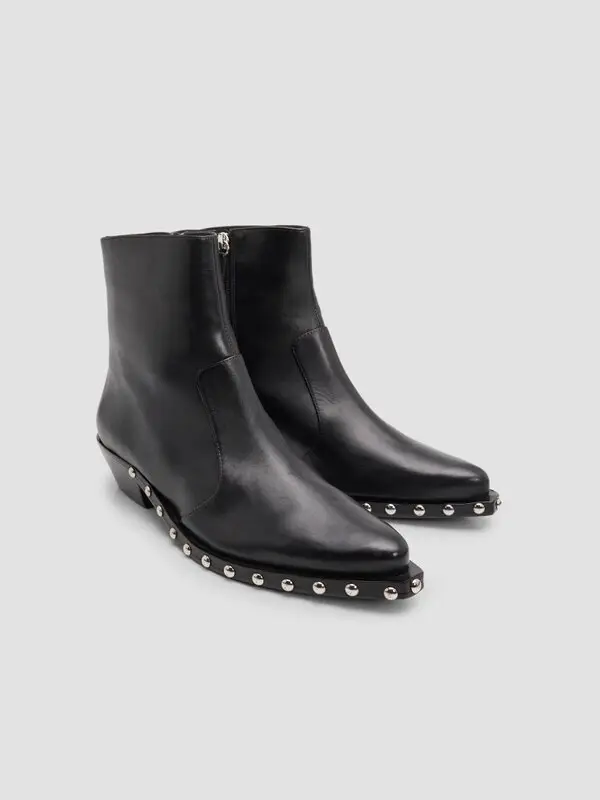 Schutz Taylor 30mm Studded Leather Booties