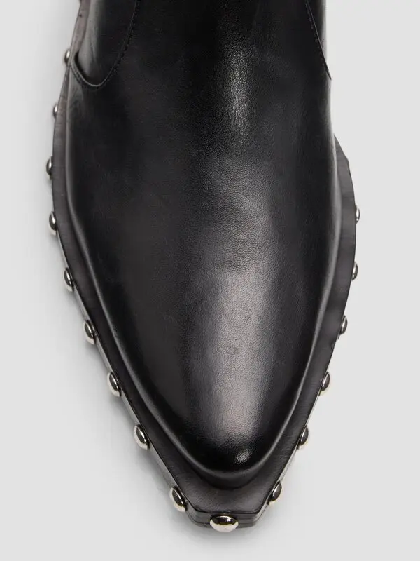 Schutz Taylor 30mm Studded Leather Booties