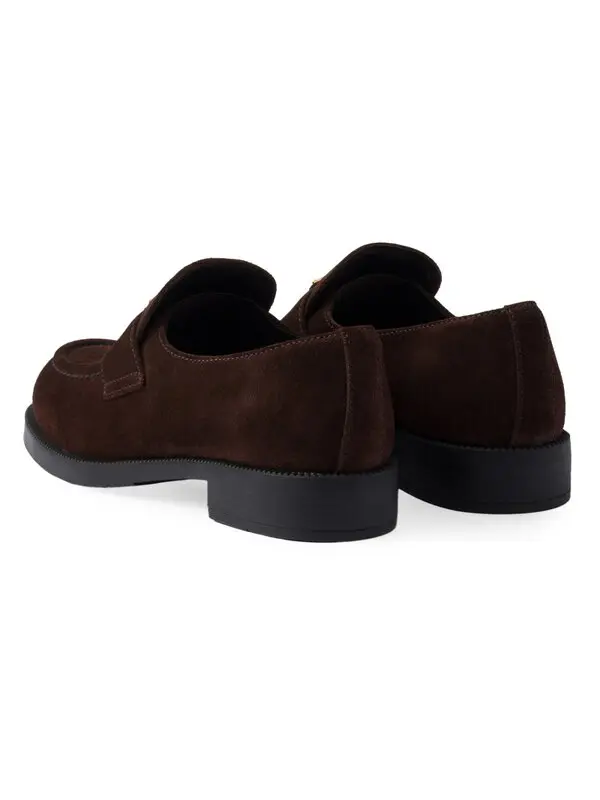 Prada S Suede Loafers - Brown