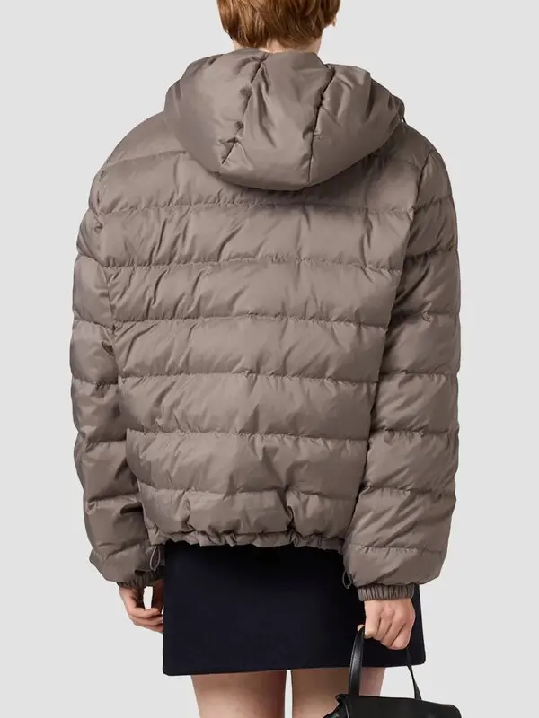 Miu Miu Technical Pongé Down Jacket - Grey