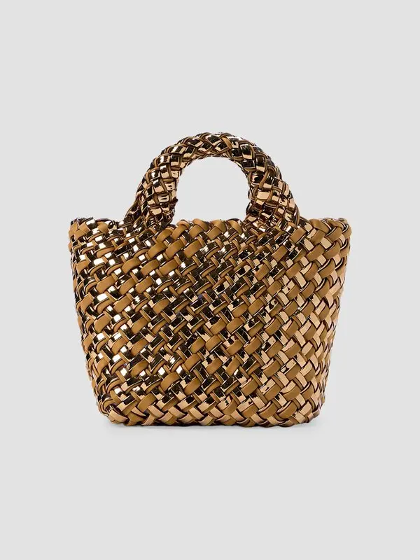 NAGHEDI St. Barths Petit Double Weave Top Handle Bag