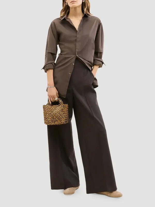 NAGHEDI St. Barths Petit Double Weave Top Handle Bag