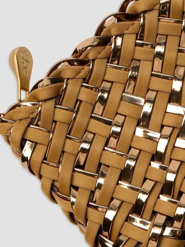 NAGHEDI St. Barths Petit Double Weave Top Handle Bag