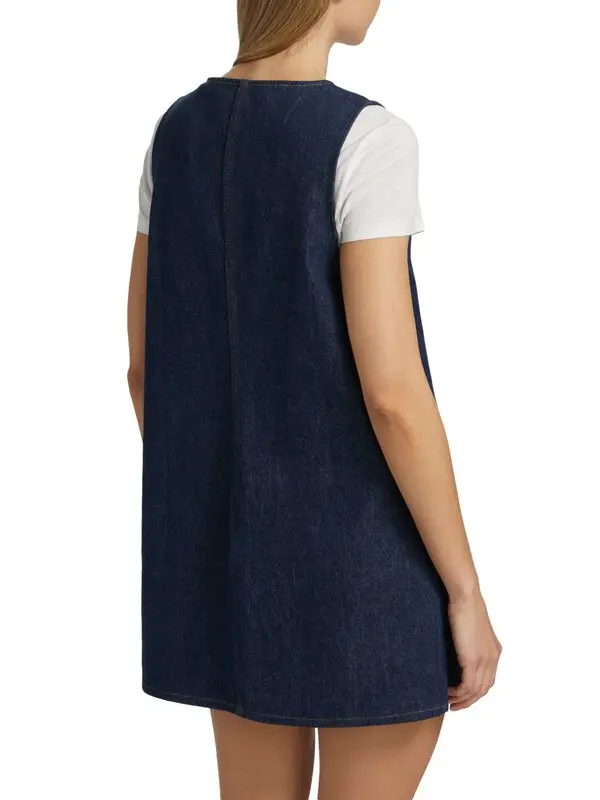 FRAME The Pinafore Denim Minidress