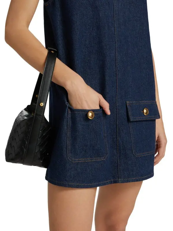 FRAME The Pinafore Denim Minidress