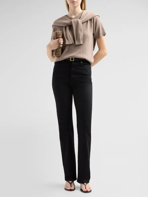 DH New York Jean Layered Knit Top