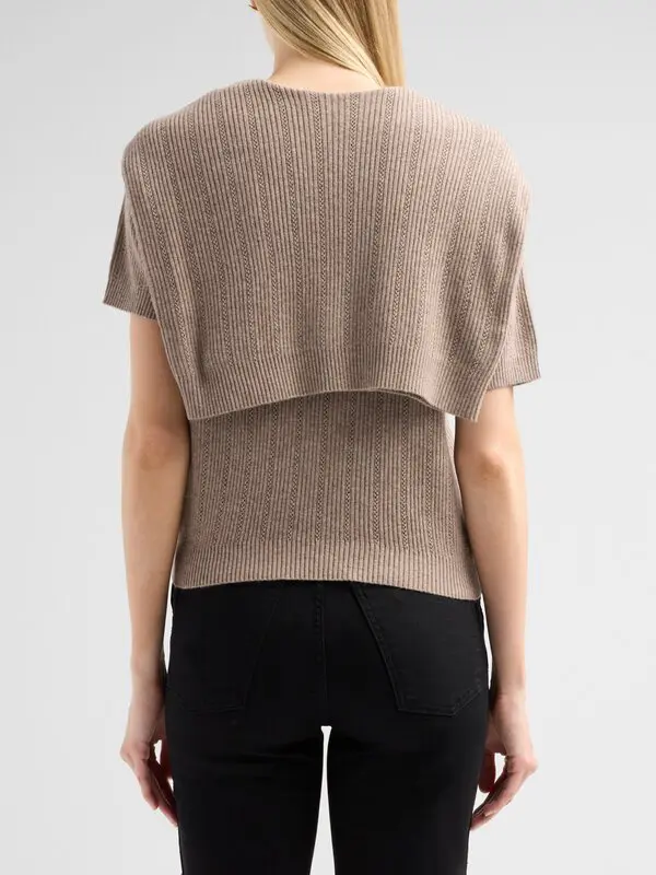 DH New York Jean Layered Knit Top