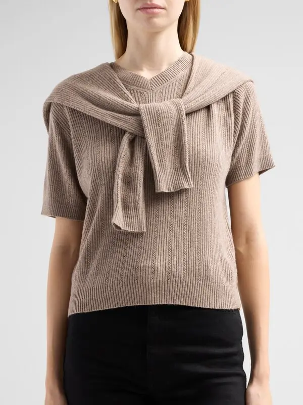 DH New York Jean Layered Knit Top