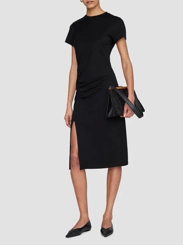 ANINE BING Vida Ruched Midi-dress