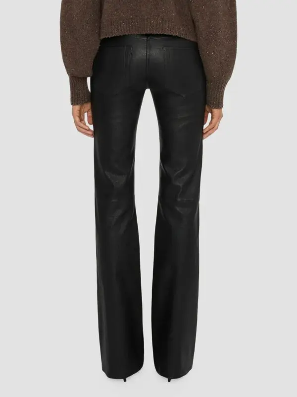 FRAME The Leather Low-rise Rodeo Pants