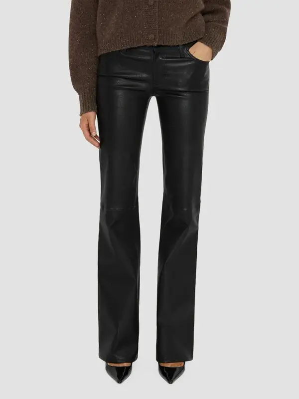 FRAME The Leather Low-rise Rodeo Pants