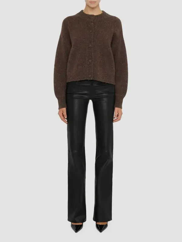 FRAME The Leather Low-rise Rodeo Pants