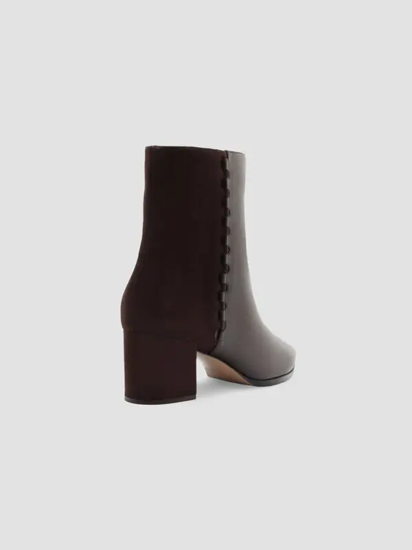 ALEXANDRE BIRMAN Jesse 60mm Leather Ankle Boots - Dark Brown