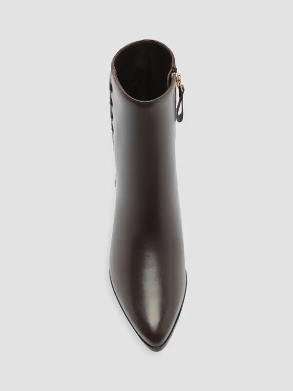 ALEXANDRE BIRMAN Jesse 60mm Leather Ankle Boots - Dark Brown