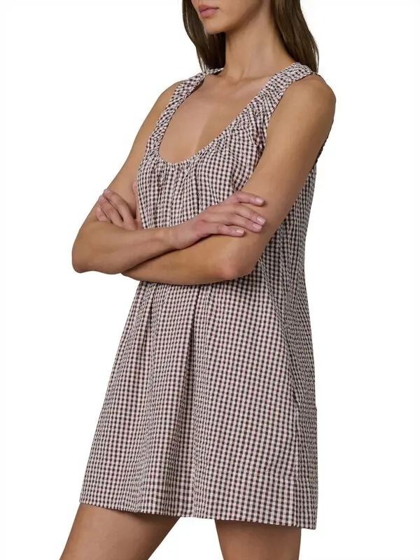 Joe's Jeans Ana Gingham Cotton-blend Shift Minidress