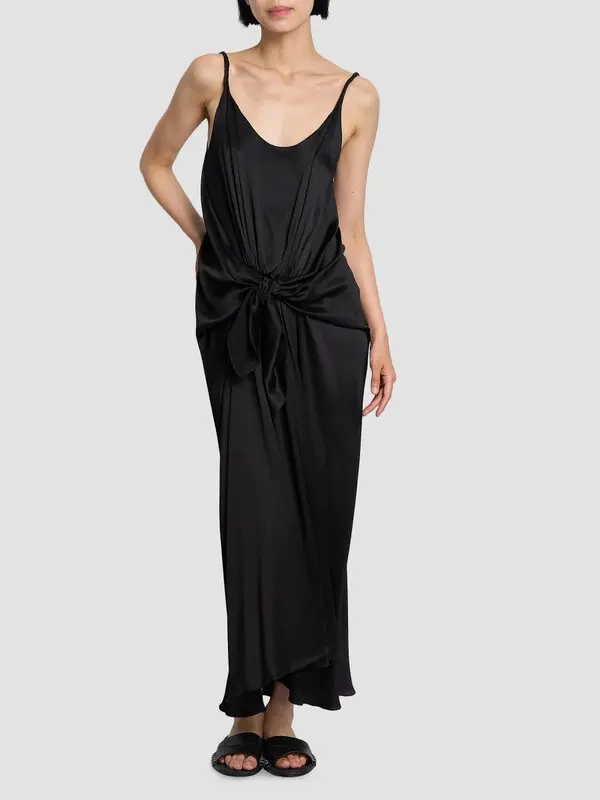 JW Anderson Knotted Silk Maxi Dress