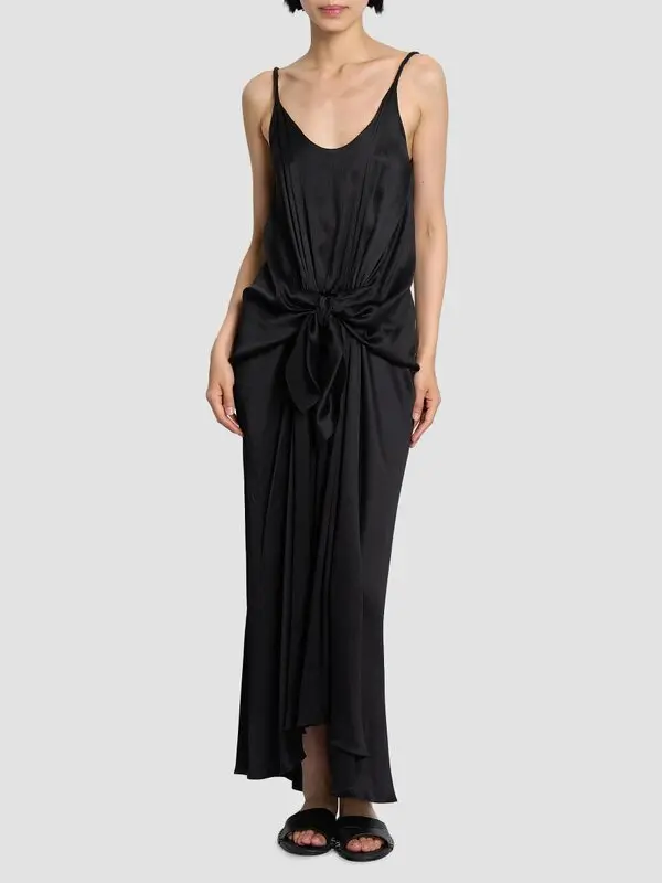 JW Anderson Knotted Silk Maxi Dress
