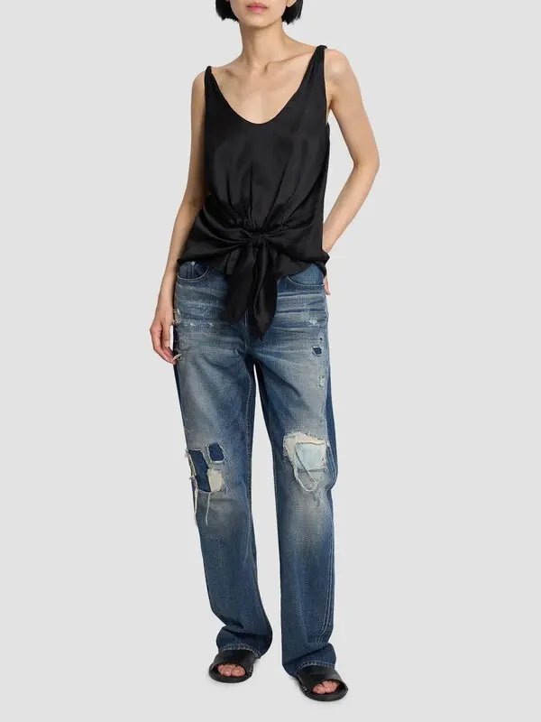 JW Anderson Front-knot Silk Top