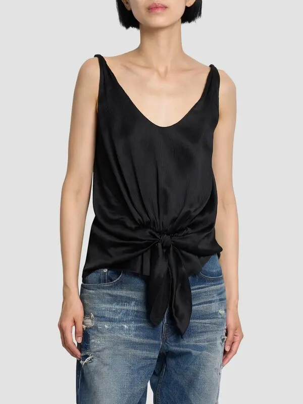 JW Anderson Front-knot Silk Top