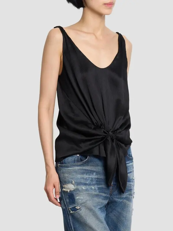 JW Anderson Front-knot Silk Top