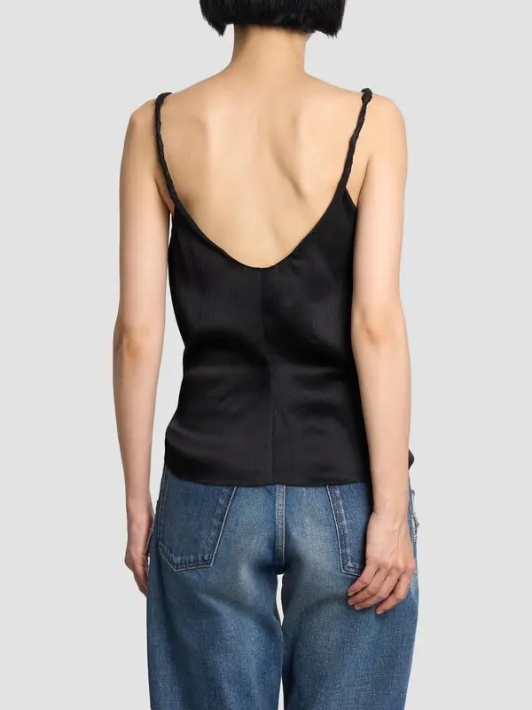 JW Anderson Front-knot Silk Top