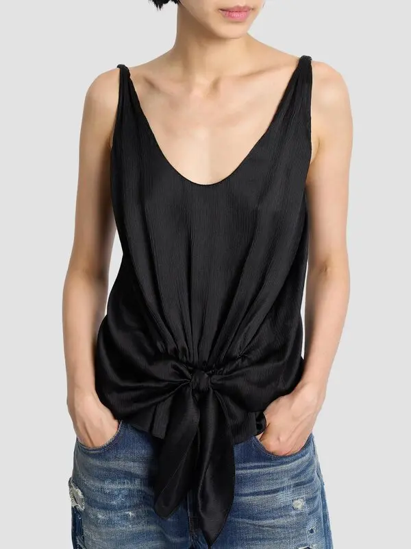 JW Anderson Front-knot Silk Top