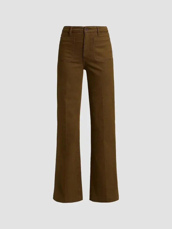 FRAME The Refined High-rise Wide Flared Jeans - Tree Moss