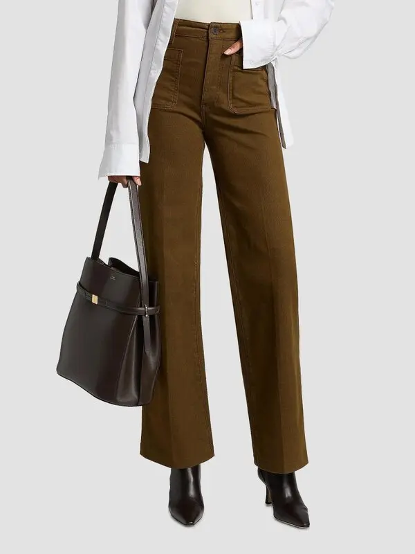 FRAME The Refined High-rise Wide Flared Jeans