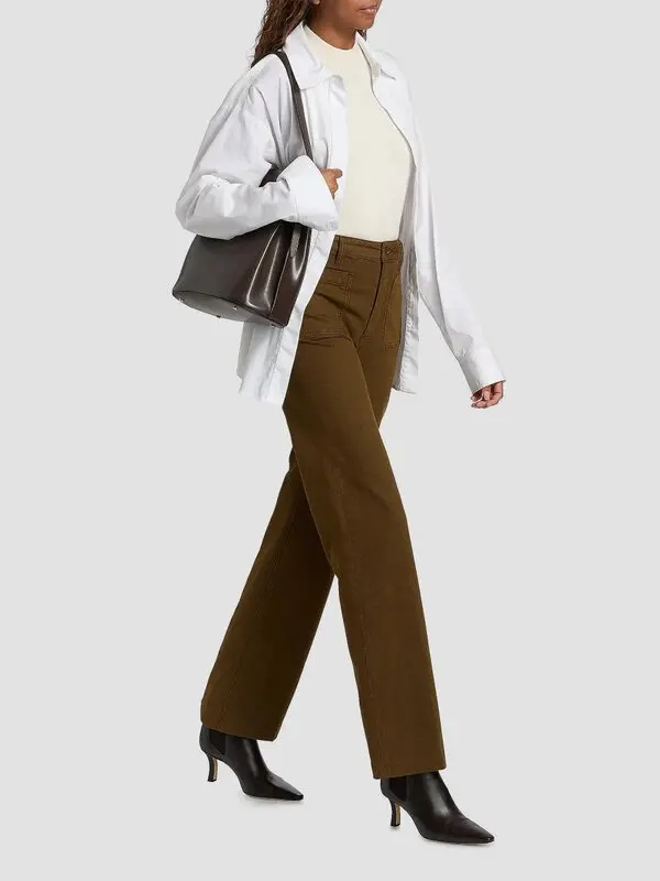 FRAME The Refined High-rise Wide Flared Jeans