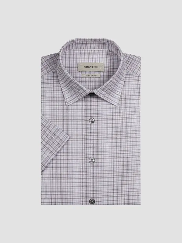 Bugatchi Miles Ooohcotton Short-sleeve Shirt - Limestone