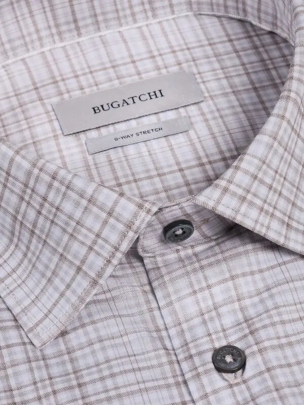 Bugatchi Miles Ooohcotton Short-sleeve Shirt - Limestone
