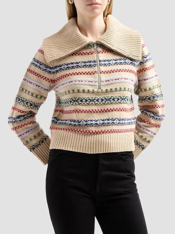 DH New York Everest Half-zip Knitted Top