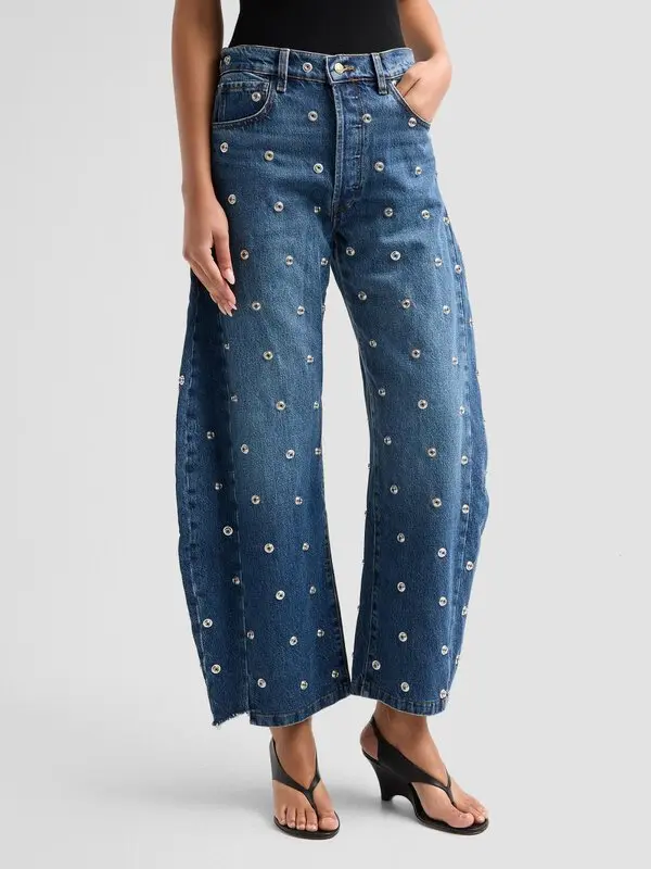 A.W.A.K.E. Mode A. W.a. K.e. Mode Studded Barrel-leg Jeans