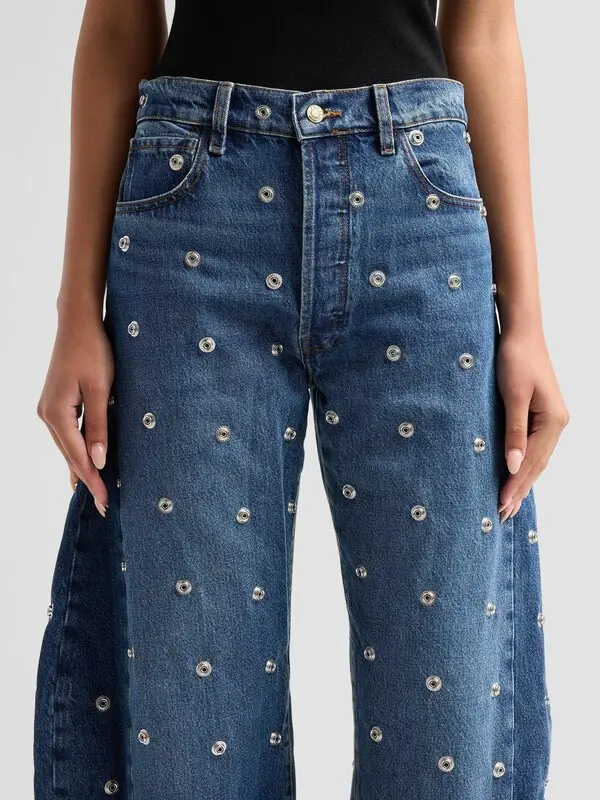 A.W.A.K.E. Mode A. W.a. K.e. Mode Studded Barrel-leg Jeans