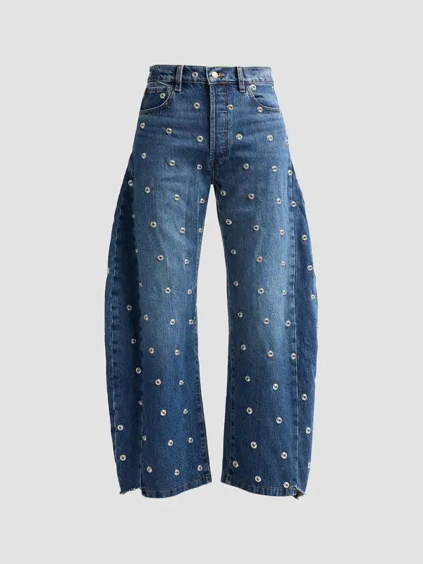 A.W.A.K.E. Mode A. W.a. K.e. Mode Studded Barrel-leg Jeans