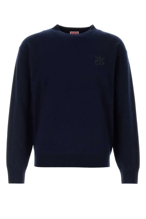 Kenzo Midnight Bue Wool Blend Sweater - Blue