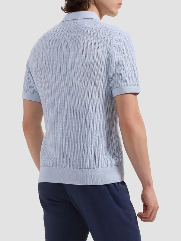 Bugatchi Johnny Collar Cotton-silk Polo Shirt